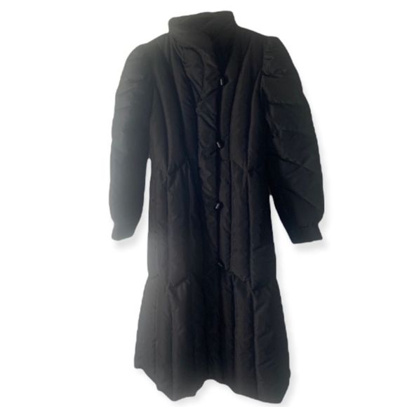 Vintage | Jackets & Coats | Vintage J Gallery Down Black Down Zip Coat Xs | Poshmark